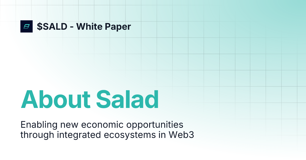 About Salad | $SALD - White Paper